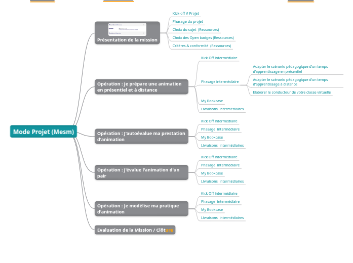 Mode Projet (Mesm) - Mind Map